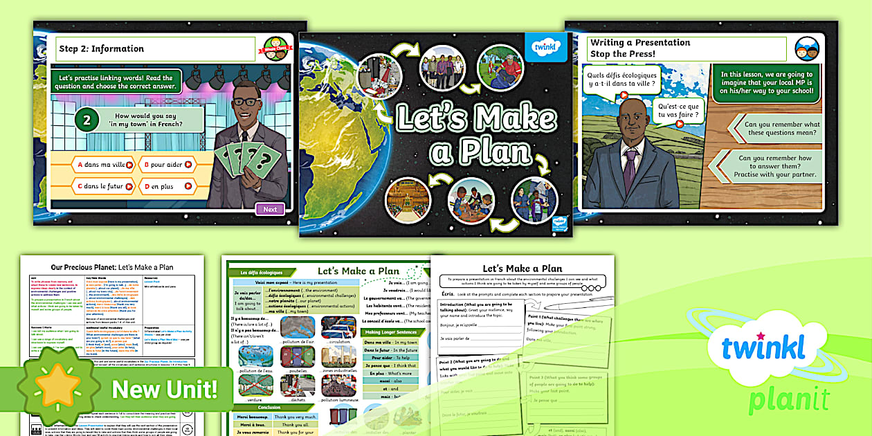 👉 PlanIt Year 6 French Lesson: Let's Make a Plan