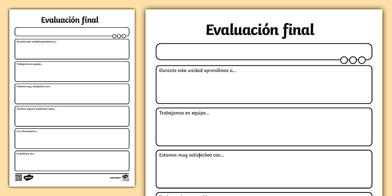 Hoja de actividad: evaluación final (Hecho por educadores)