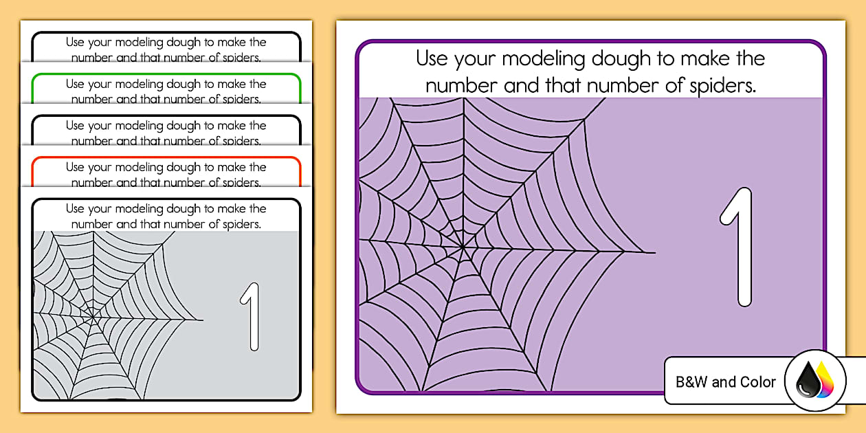 Spiderweb Modeling Dough Mats (teacher made) - Twinkl
