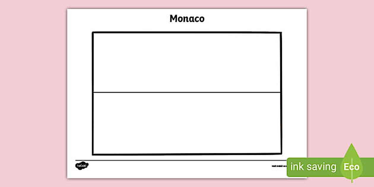 Monaco Flag Colouring Sheet | Twinkl Flags & Countries