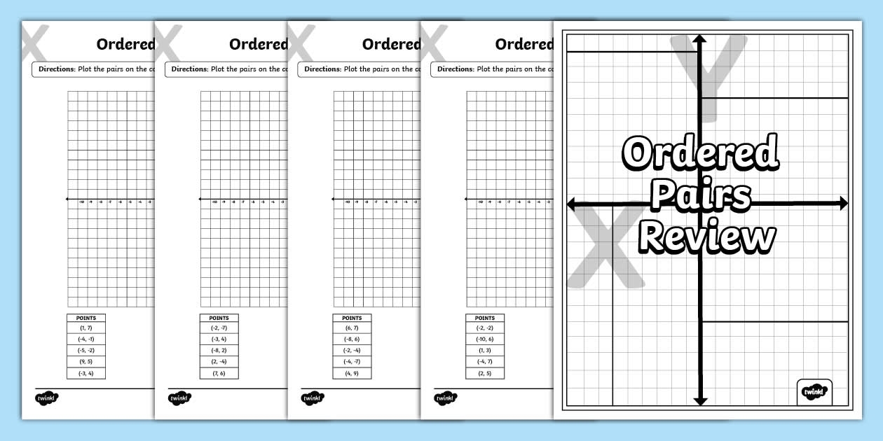Ordered Pairs Worksheet | Geometry | Twinkl USA - Twinkl