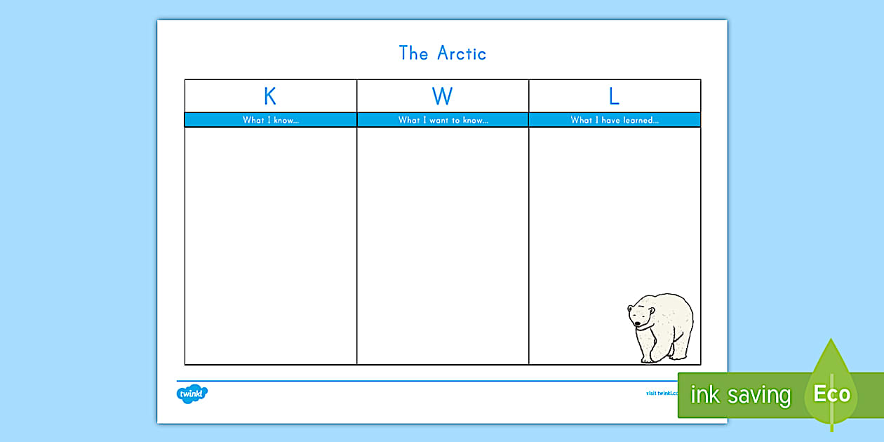 The Arctic KWL Chart (Teacher-Made) - Twinkl