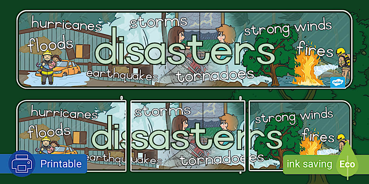 Disasters - Storms and Strong Winds: Display Banner - Twinkl