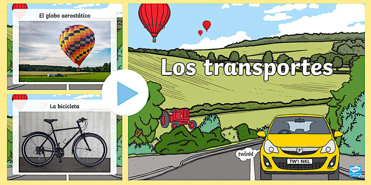 Transport Photo PowerPoint - Spanish (teacher made) - Twinkl