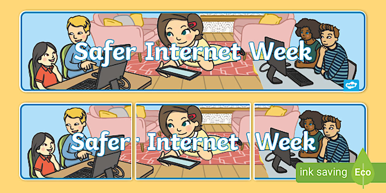 KS2 Safer Internet Week Display Banner - Twinkl