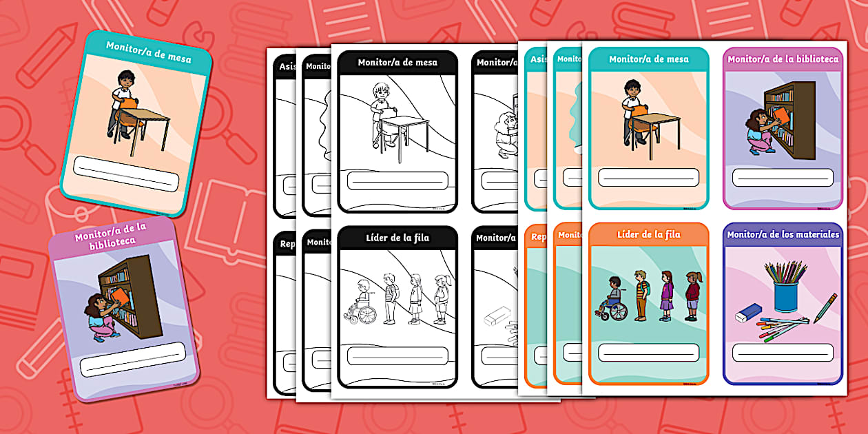 Tarjetas Visuales: Roles en la Sala de Clases (teacher made)