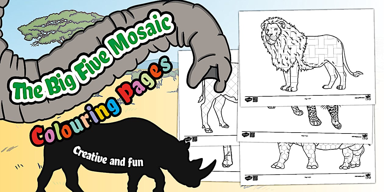 * NEW * Foundation Phase Life Skills - The Big Five - Mosaic Colouring ...