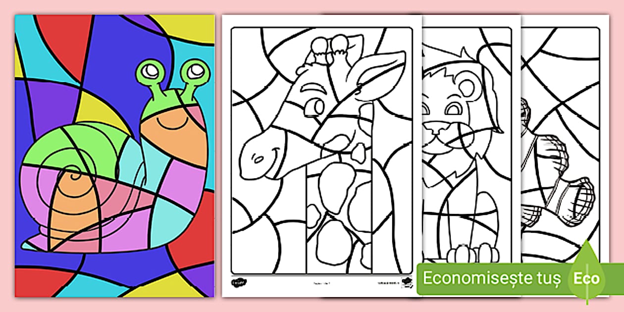Colorear con animales - cubismo | Twinkl Colombia - Twinkl