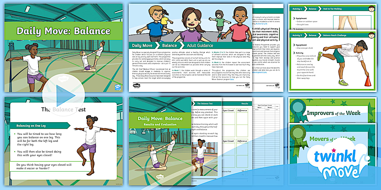 PE Balance Lesson Plan | Daily Move | Balance Activity Pack