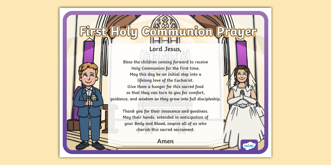 First Holy Communion Prayer Display Poster