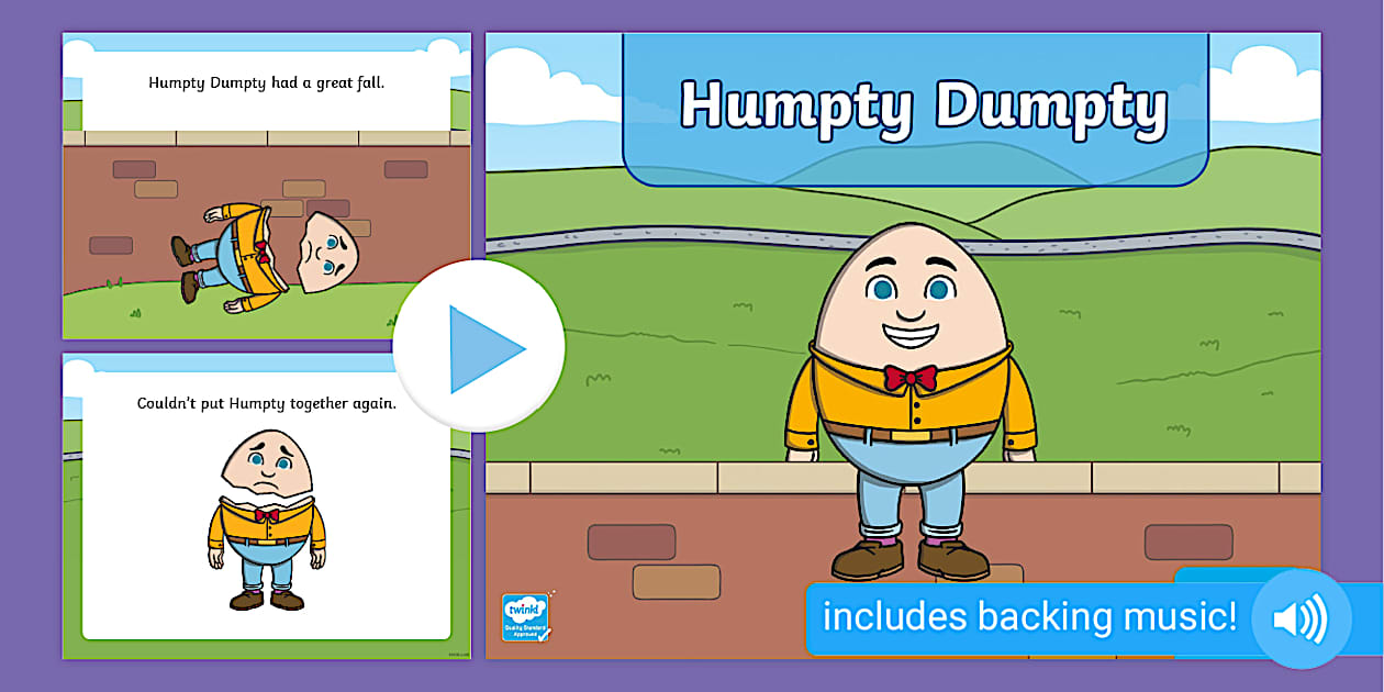 Humpty Dumpty Nursery Rhyme PowerPoint - Save Time Planning