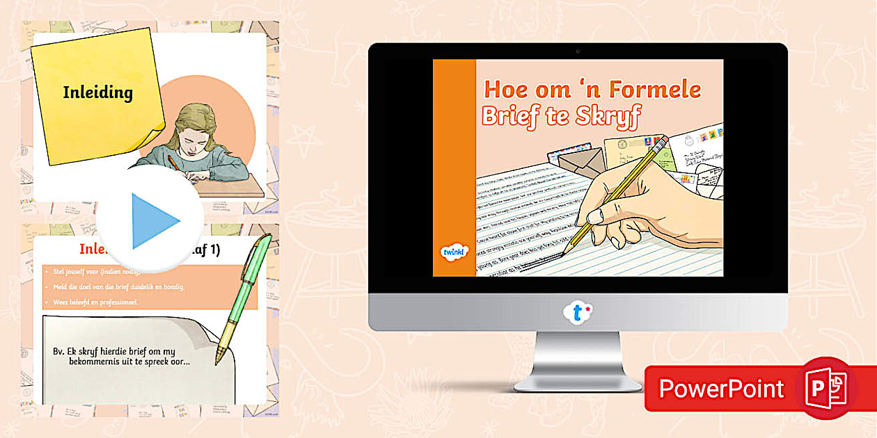 Senior Fase Afrikaans - Formele Brief PowerPoint (KABV-belyn)