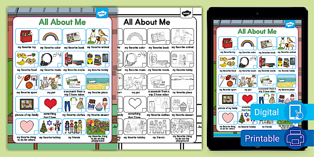 All About Me Scavenger Hunt (teacher made) - Twinkl