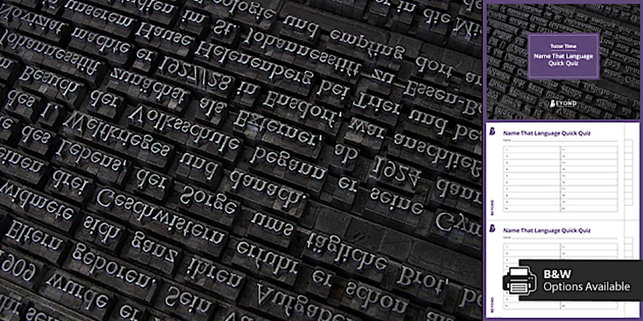 Form Time Quick Name That Language Quiz | Beyond - Twinkl