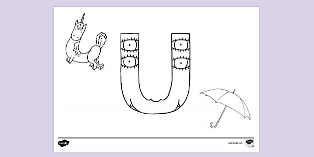 The Letter 'U' Colouring Page | Colouring Sheets - Twinkl