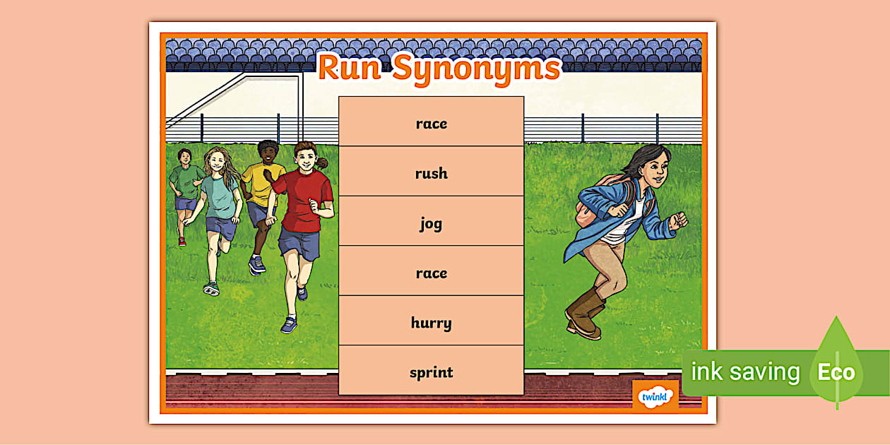 Run Synonyms Word Mat (Teacher-Made) - Twinkl