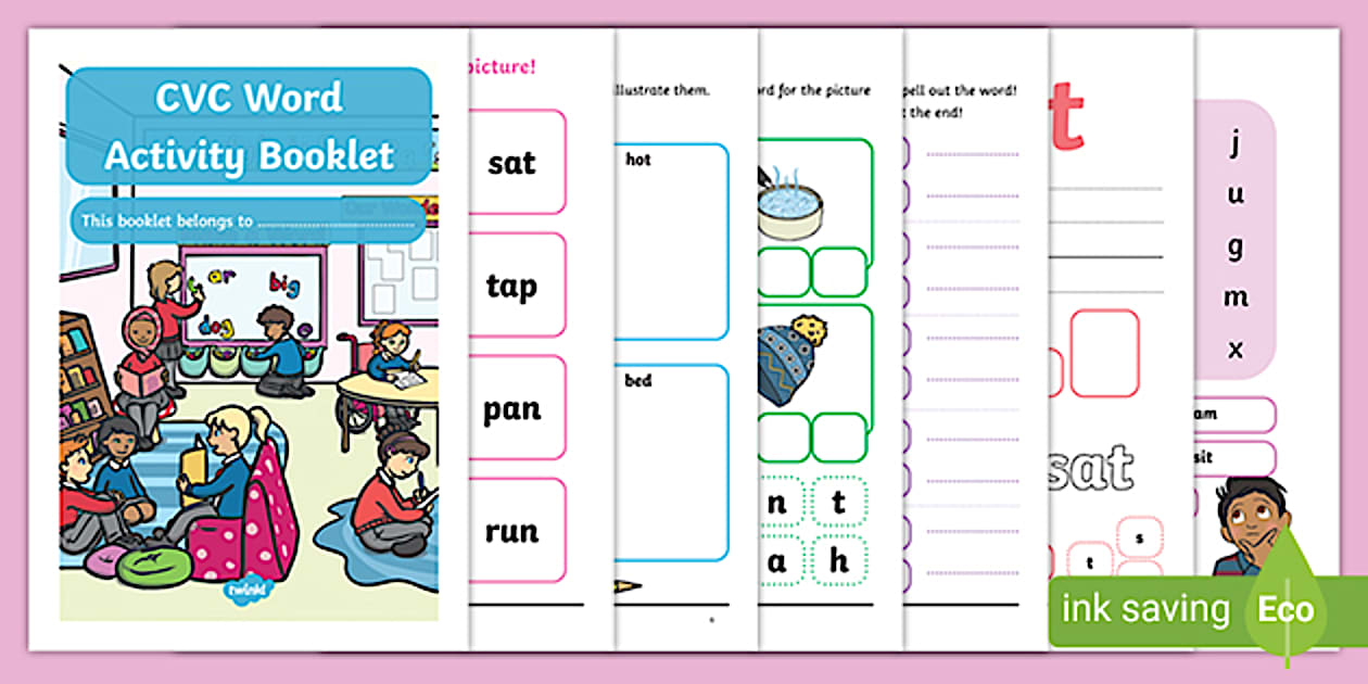 CVC Word Activity Booklet | Primary Resources (teacher made)