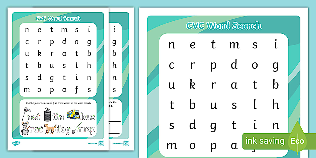 CVC Word Search Activity | Twinkl (teacher made) - Twinkl