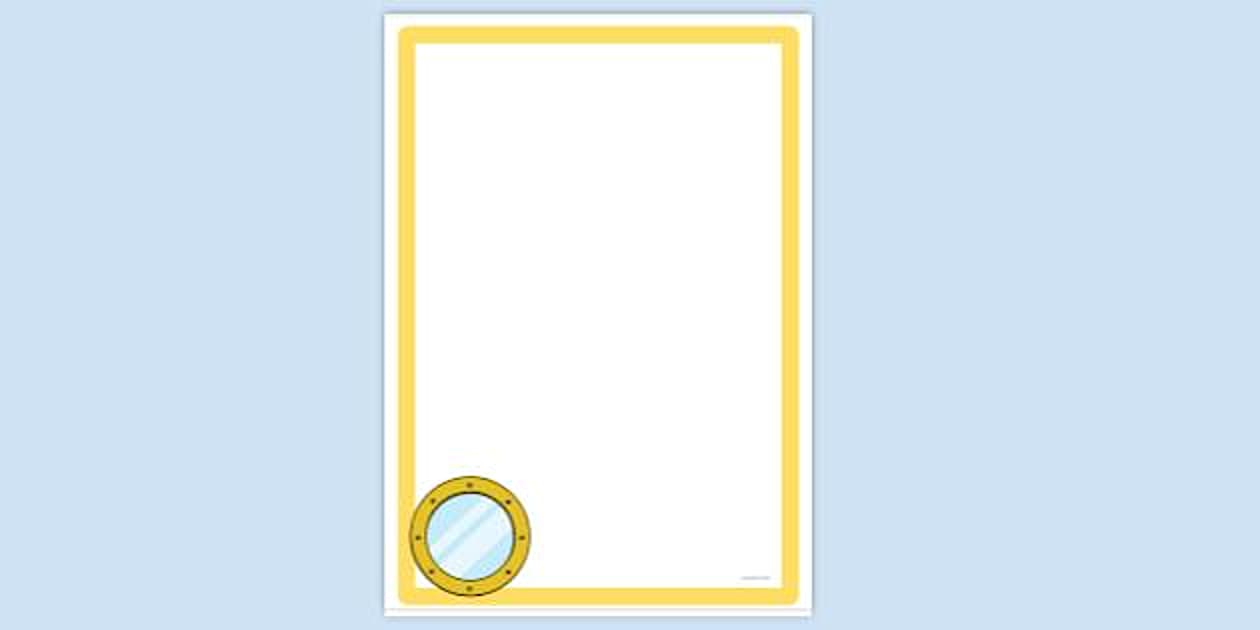 Simple Blank Porthole Ship Page Border (teacher made)