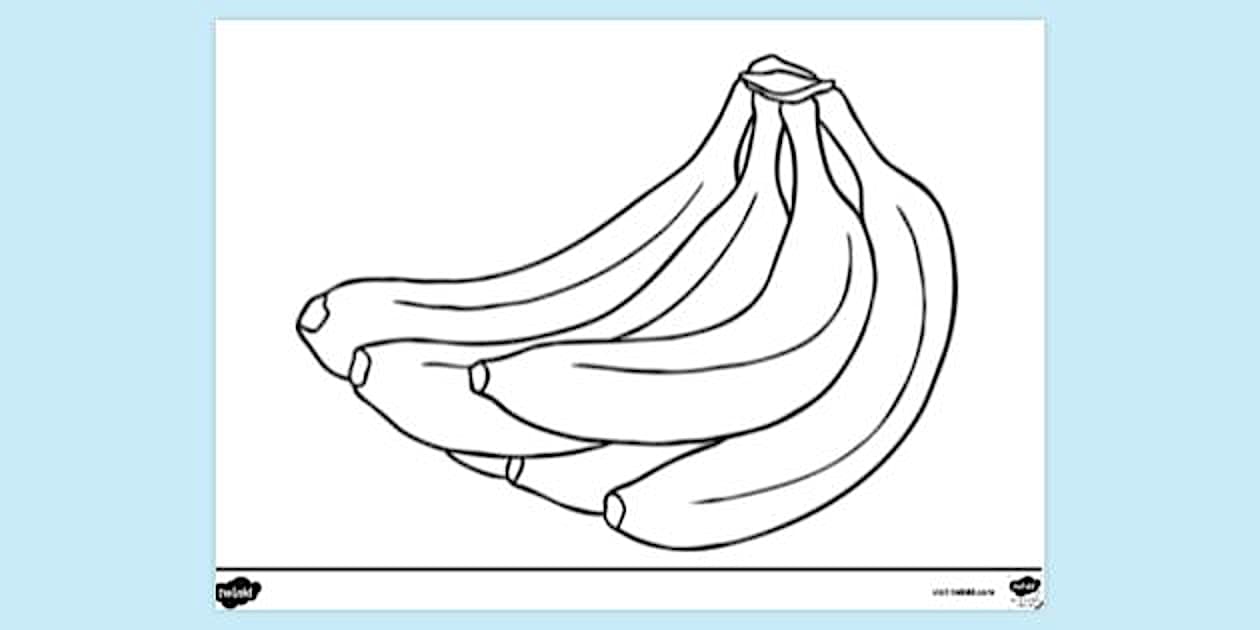 Banana Colouring | Colouring Sheets (teacher made) - Twinkl