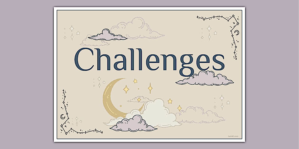 Celestial-Themed Challenges Display Poster (teacher made)