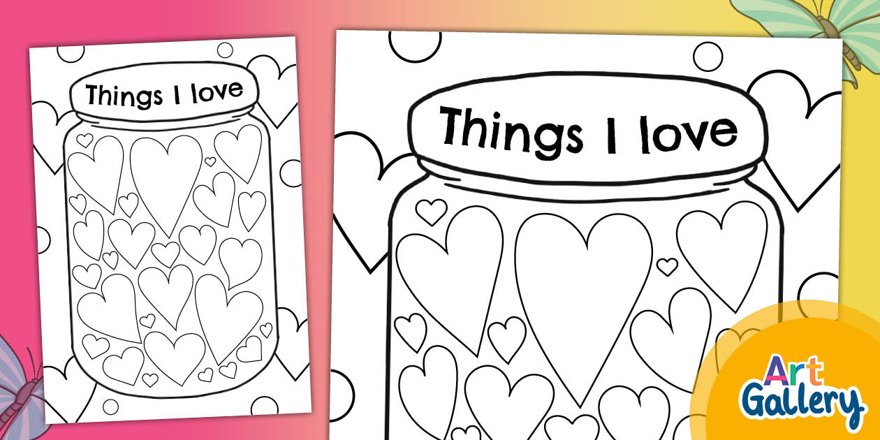 My Jar of Love Poster (teacher made) - Twinkl