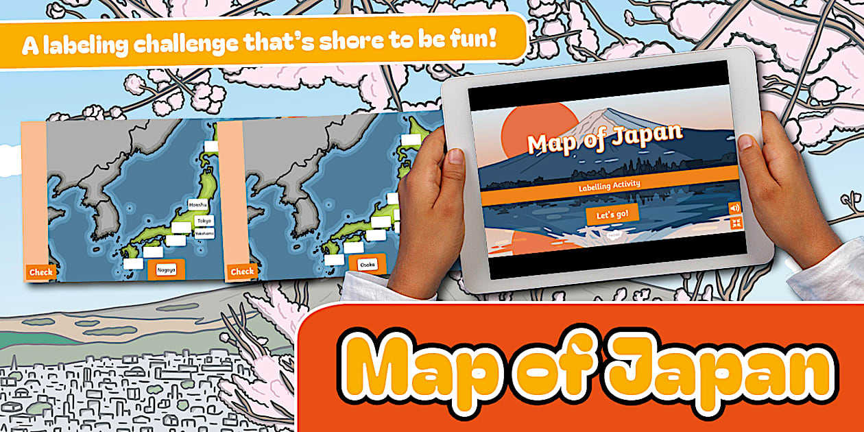 * NEW * Map of Japan Interactive Labeling Activity