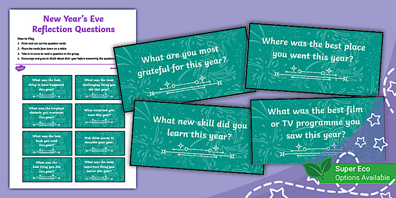 New Year's Eve Reflection Questions (teacher made) - Twinkl