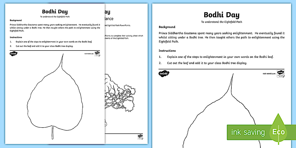 Editable KS2 Bodhi Day Worksheet (teacher made) - Twinkl