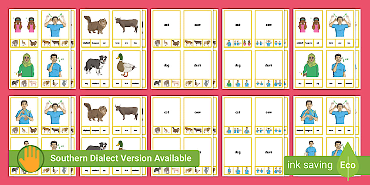 Auslan Animal Signs Peg Activity Pack | Teaching Resources