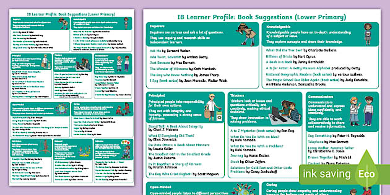 Lower Primary IB Learner Profile Book Suggestions (PYP)