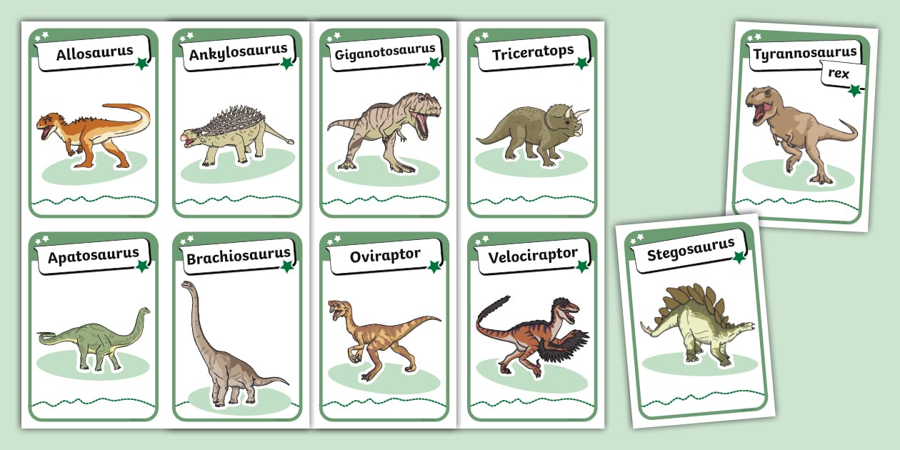 Dinosaur Flashcards - ESL Dinosaur Resources (teacher made)