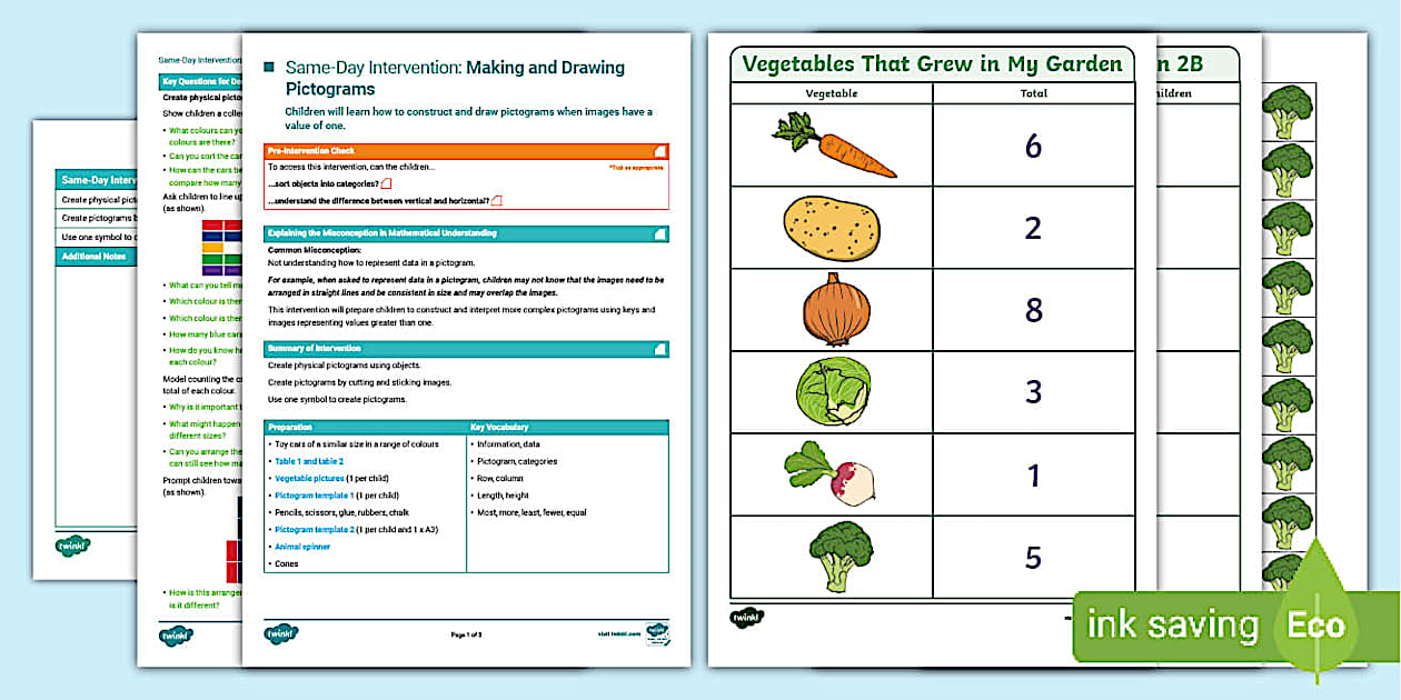 👉 Year 2 Maths Intervention: Making and Drawing Pictograms