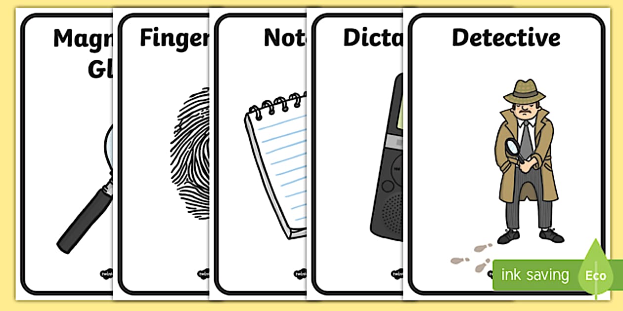 Detective Role Play Posters (teacher made) - Twinkl