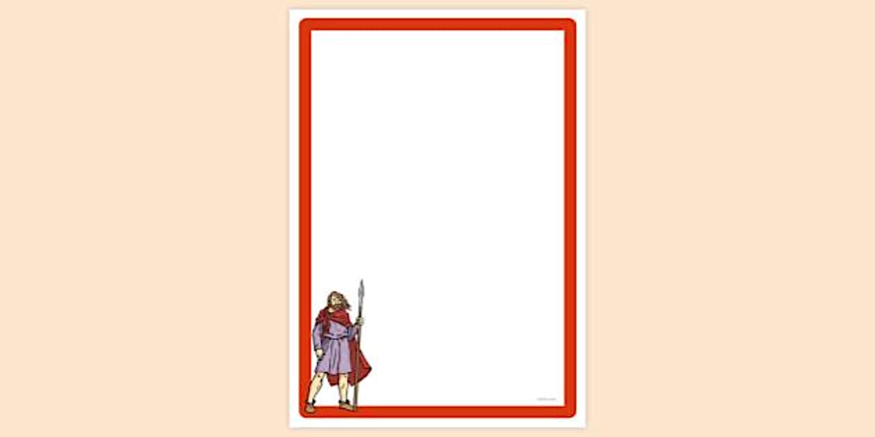 Simple Blank Warrior Page Border | Page Borders | Twinkl
