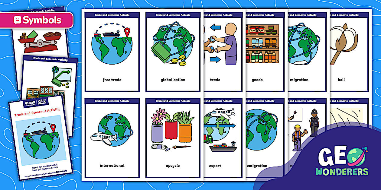 Twinkl Symbols: Trade and Economic Activity: Flashcards