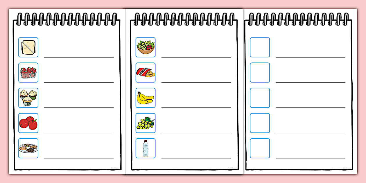 Picnic List Writing Activity (Teacher-Made) - Twinkl