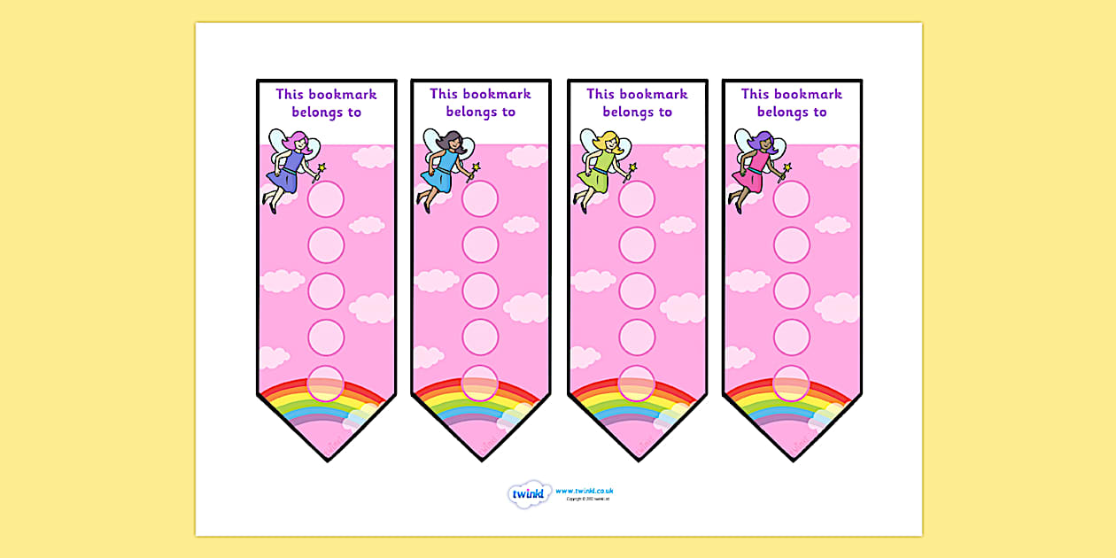 Fairy Sticker Reward Printable Bookmarks (15mm) - Twinkl
