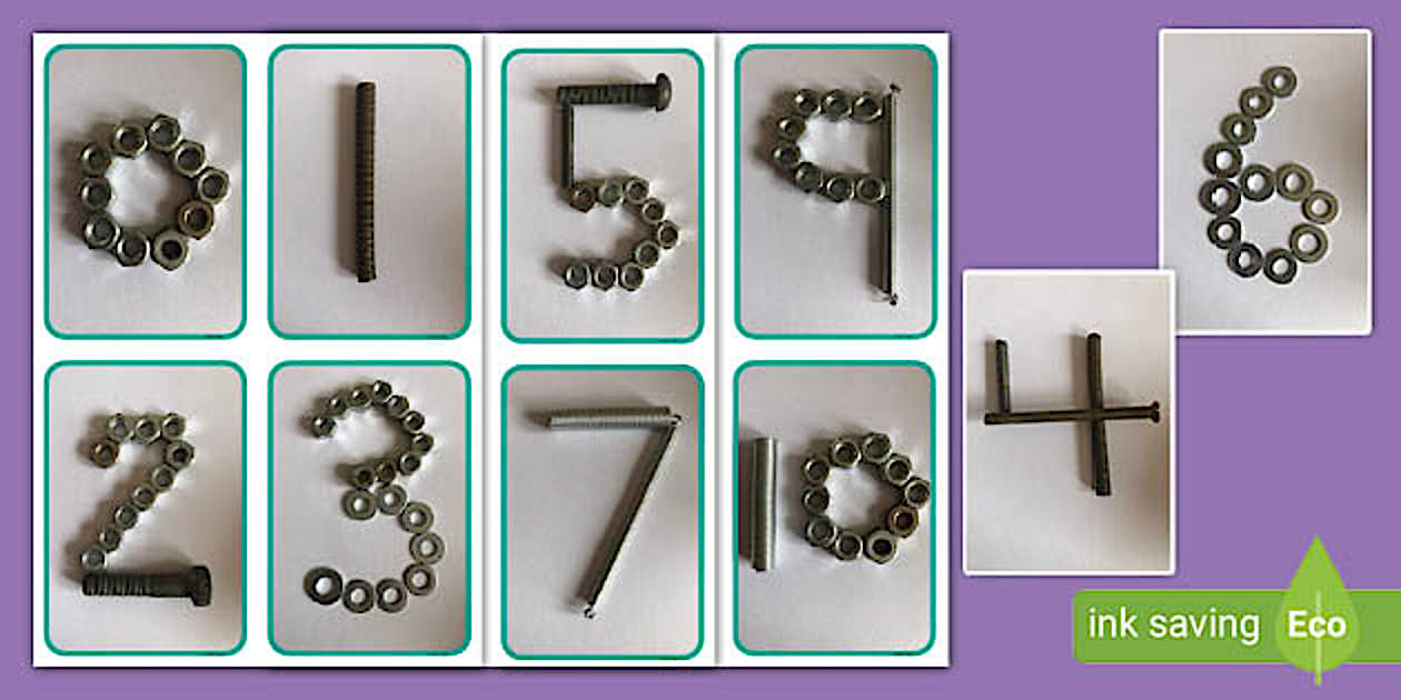 Editable Loose Parts Numbers 0-10 Flashcards (teacher made)