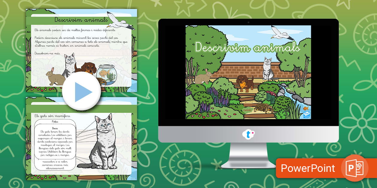 Presentació: Descrivim animals - Català - Twinkl
