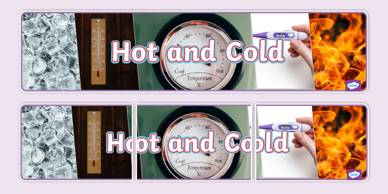 Hot and Cold Photo Display Banner (teacher made) - Twinkl