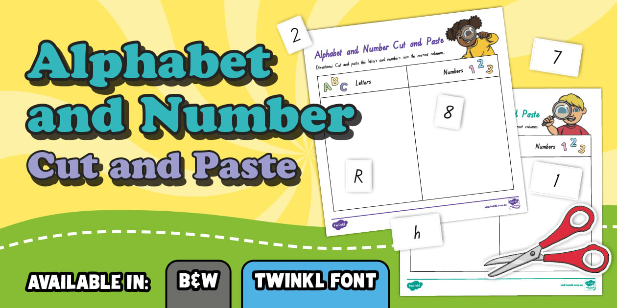 Alphabet and Number Cut and Paste