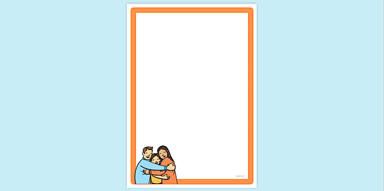 Simple Blank My Family Page Border | Page Borders | Twinkl