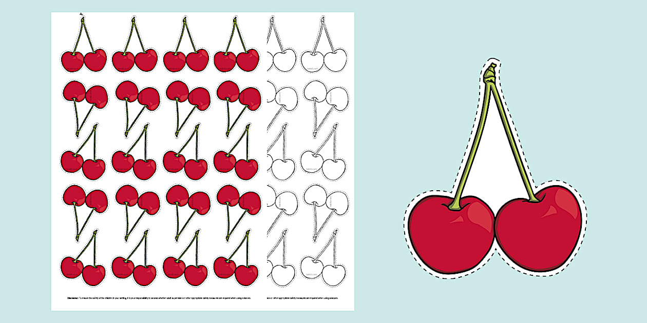 Small Cherry Cut-Outs (teacher made) - Twinkl