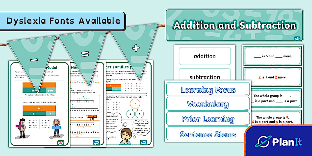 PlanIt Maths Y1 Addition and Subtraction Display Pack