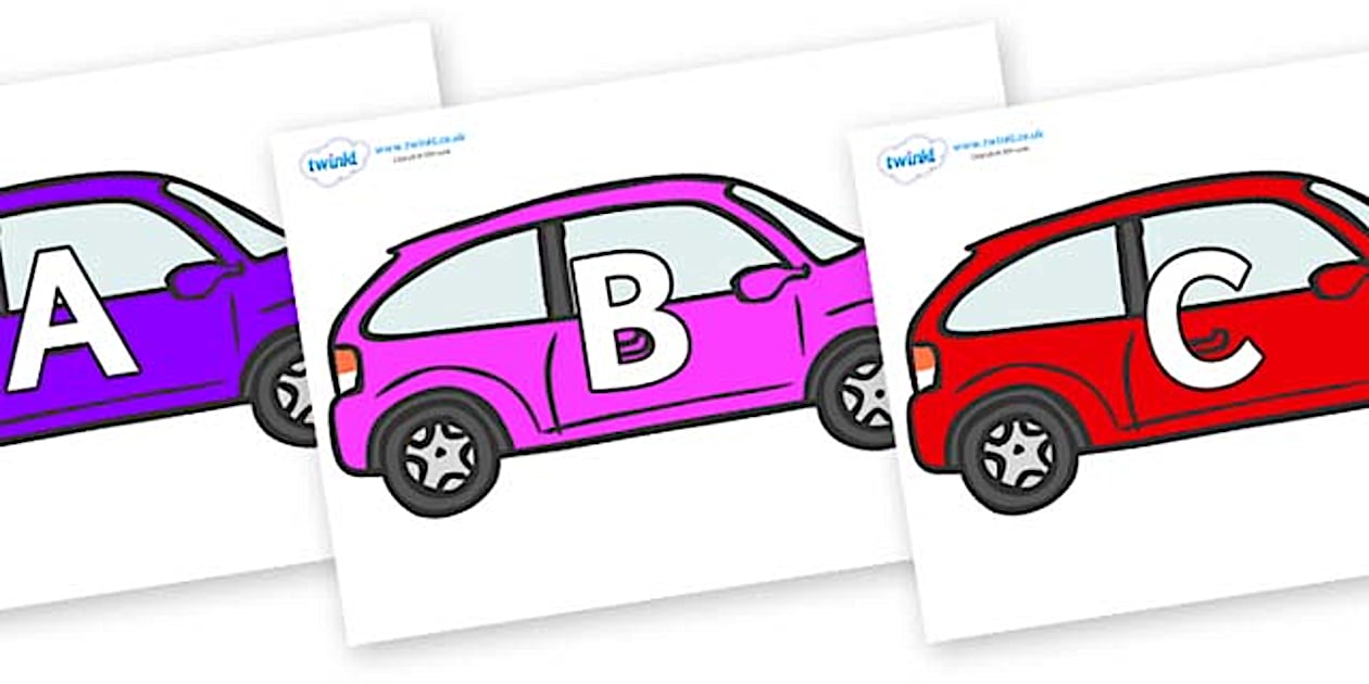A-Z Alphabet on Cars