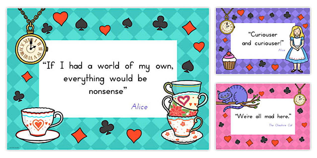 Alice in Wonderland Quotes Display Posters (teacher made)