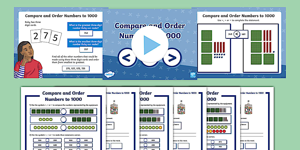 👉 Year 3 Compare and Order Numbers to 1000 Teaching Pack