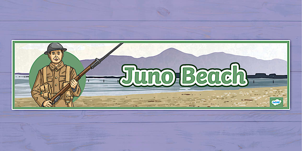 Juno Beach Display Banner (teacher made) - Twinkl