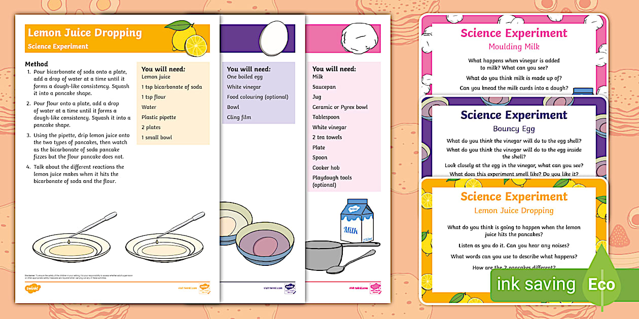 EYFS Pancake Day Science Experiments Resource Pack - Twinkl